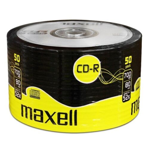 Maxell CD-R 80 700MB 80Min (52x) 50 Pack Shrink Wrap | 624036